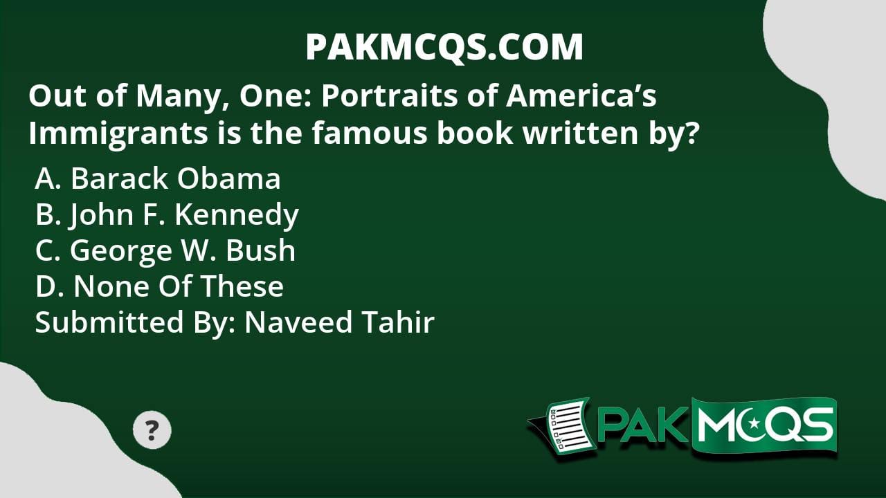 Out of Many, One: Portraits of America's Immigrants is the famous book ...