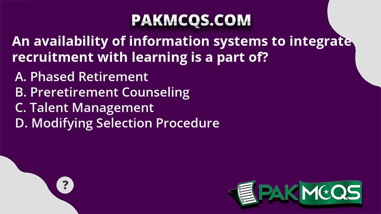 An availability of information systems to integrate recruitment with ...