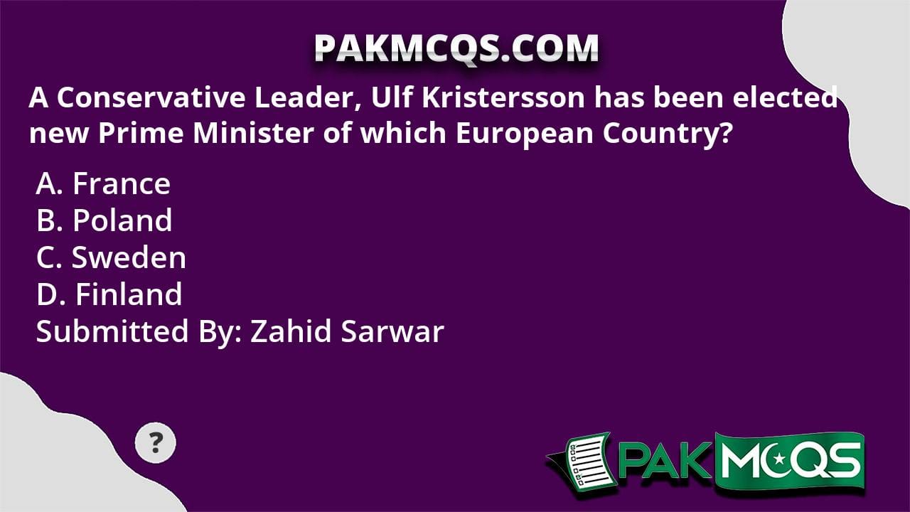 A Conservative Leader, Ulf Kristersson has been elected new Prime ...