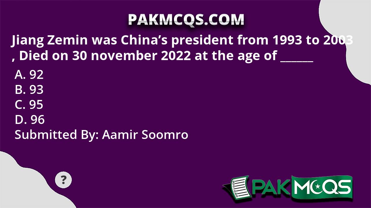 Jiang Zemin was China's president from 1993 to 2003 , Died on 30 ...