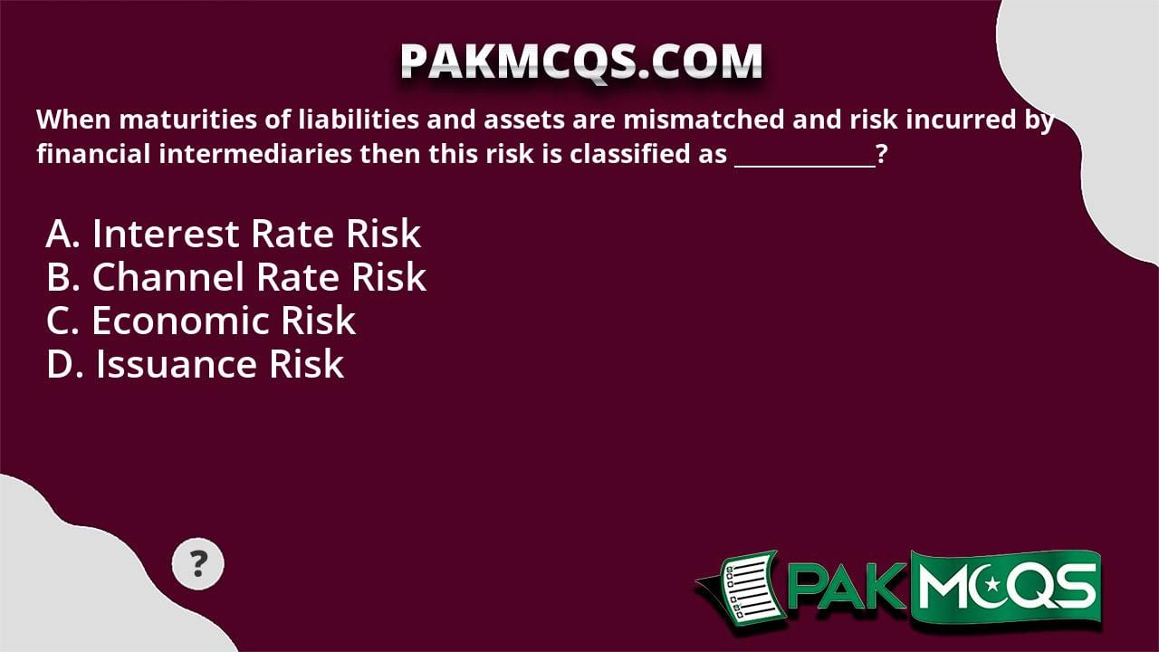 When maturities of liabilities and assets are mismatched and risk ...